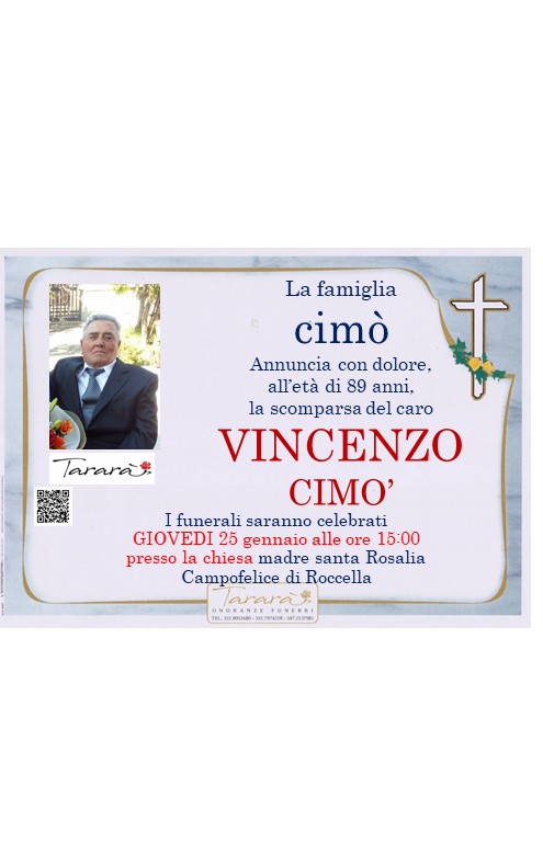 Vincenzo Cimò - Tararà Onoranze Funebri